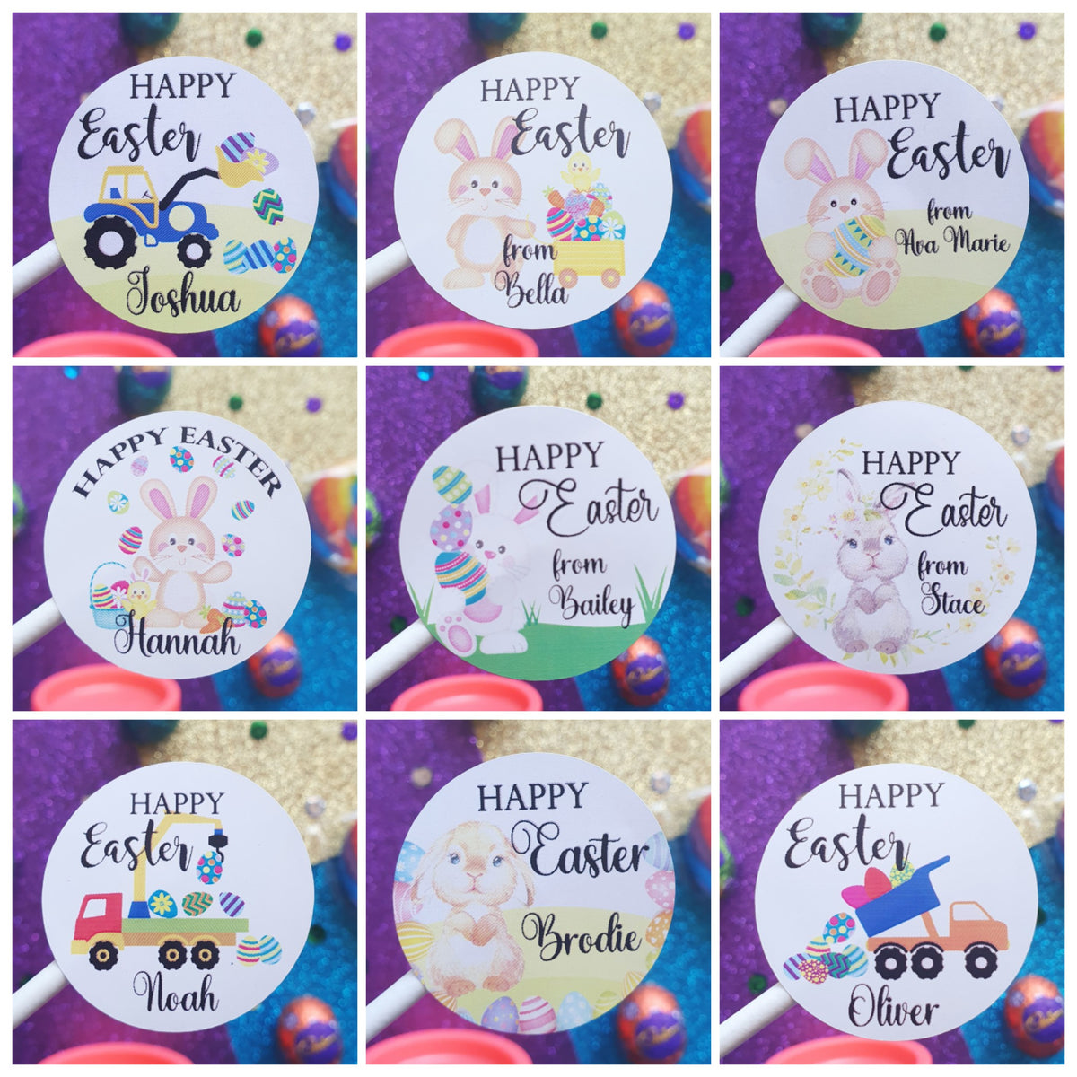 Personalised Easter Stickers – Bubbles Creations and Design