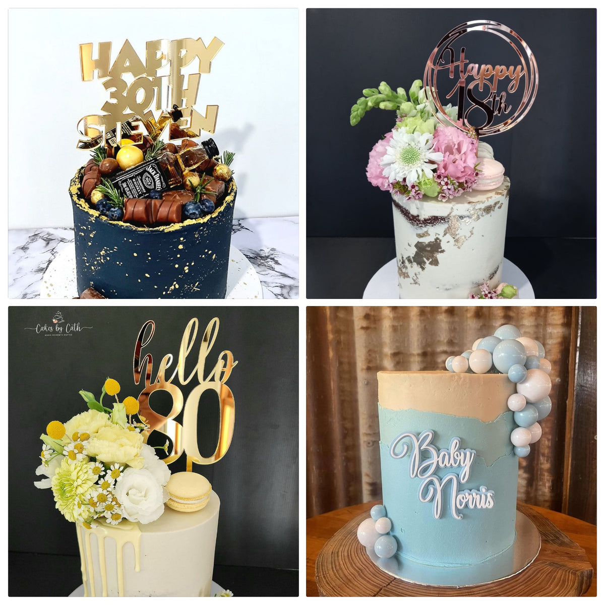 Acrylic Cake Toppers – Bubbles Creations and Design