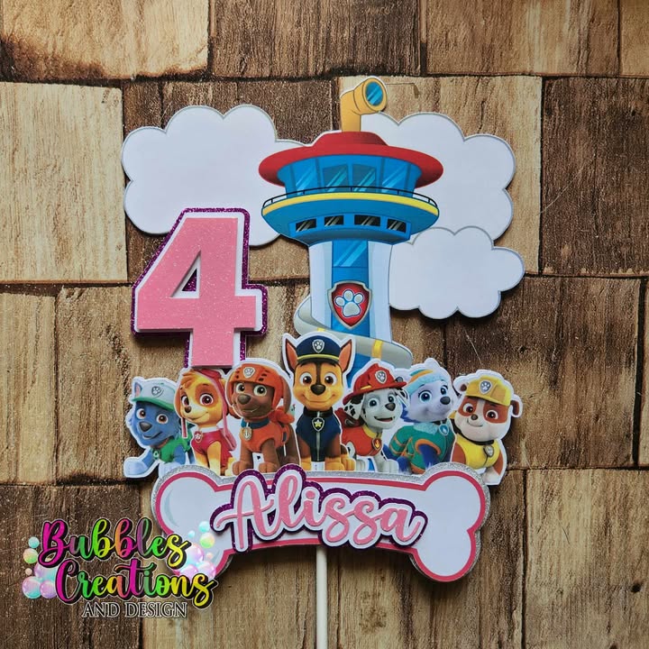 Paw Patrol - 3D Layered Cake Topper – Bubbles Creations and Design