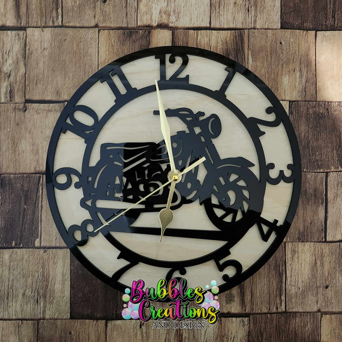 Motorbike Clock – Bubbles Creations and Design