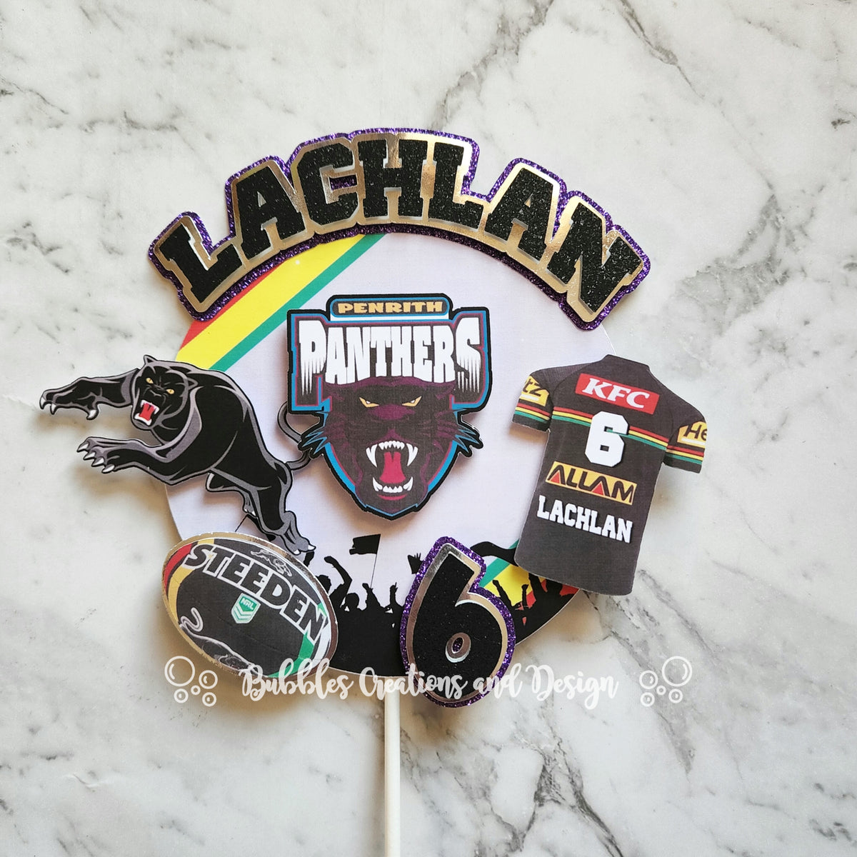 NRL Panthers - 3D Layered Cake Topper – Bubbles Creations and Design