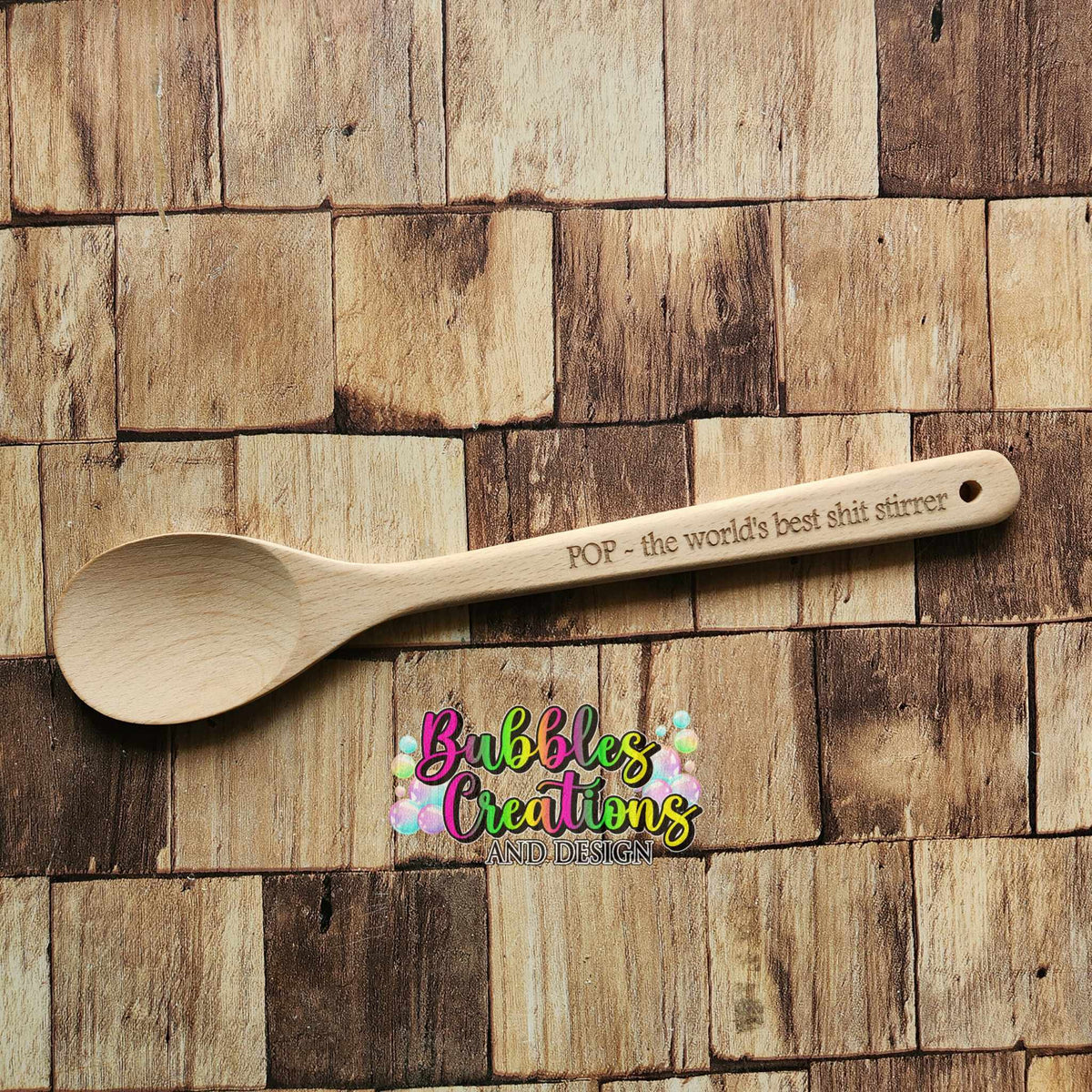 Wooden Spoon (worlds best shit stirrer) – Bubbles Creations and Design
