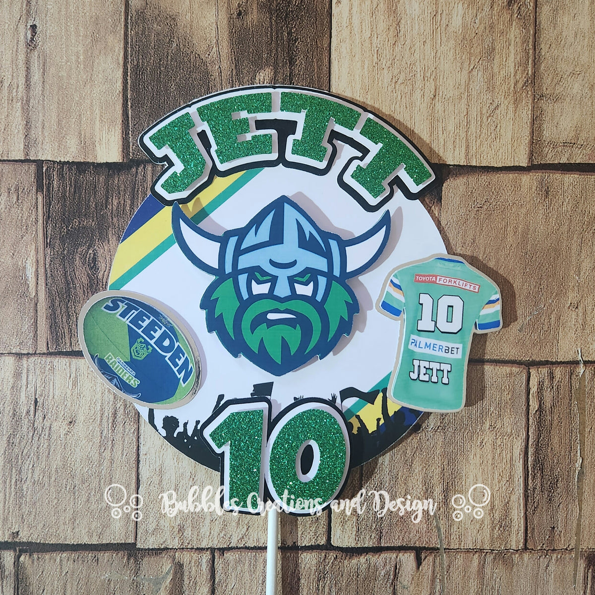 NRL Raiders - 3D Layered Cake Topper – Bubbles Creations and Design