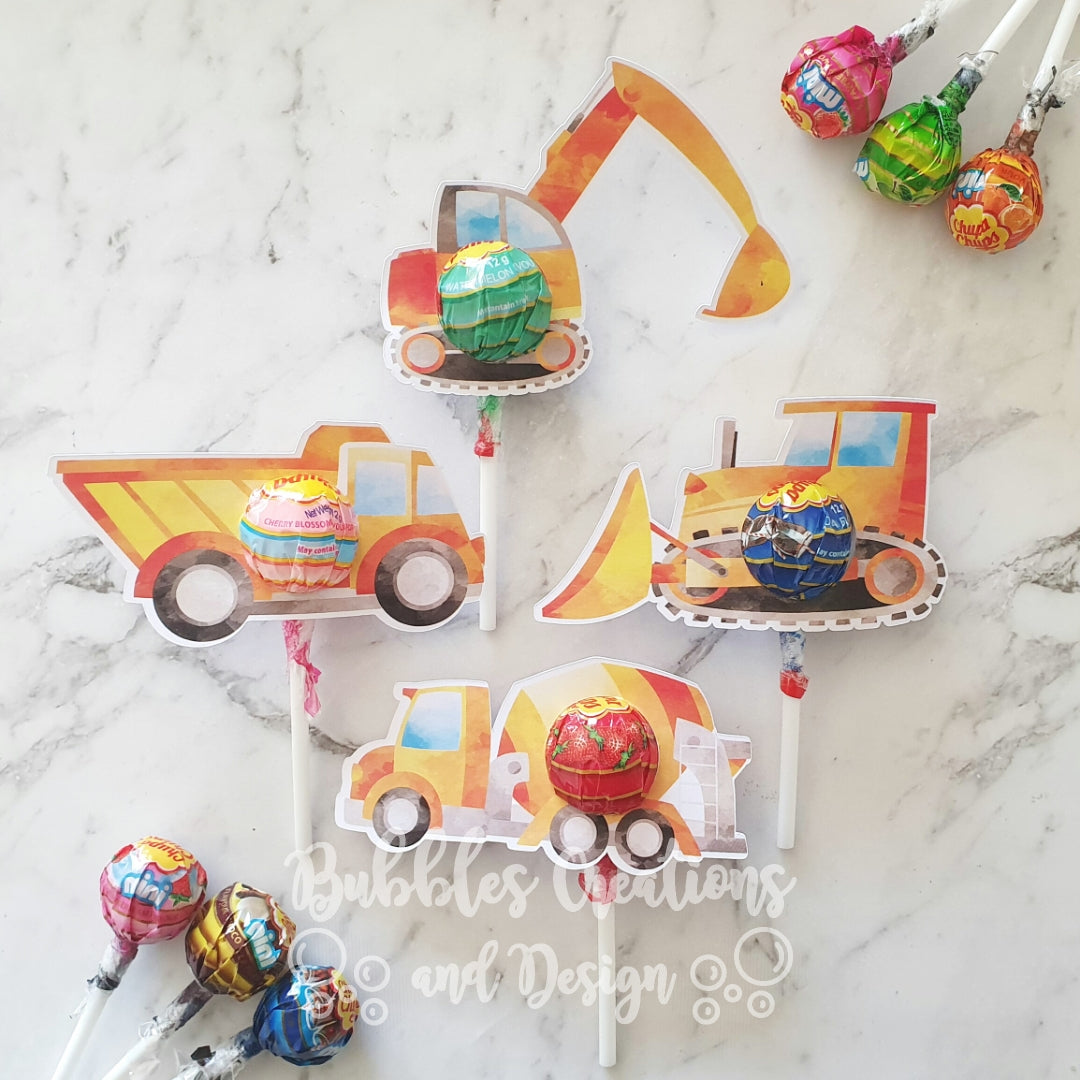 Construction - Lollipop Holders – Bubbles Creations and Design