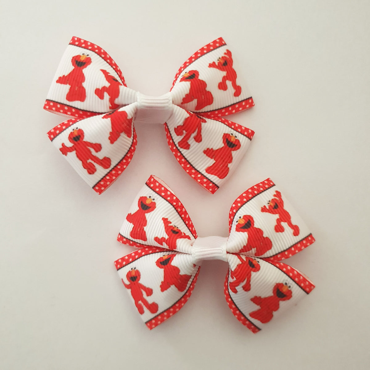 Elmo RIBBON HAIR CLIPS – Bubbles Creations and Design